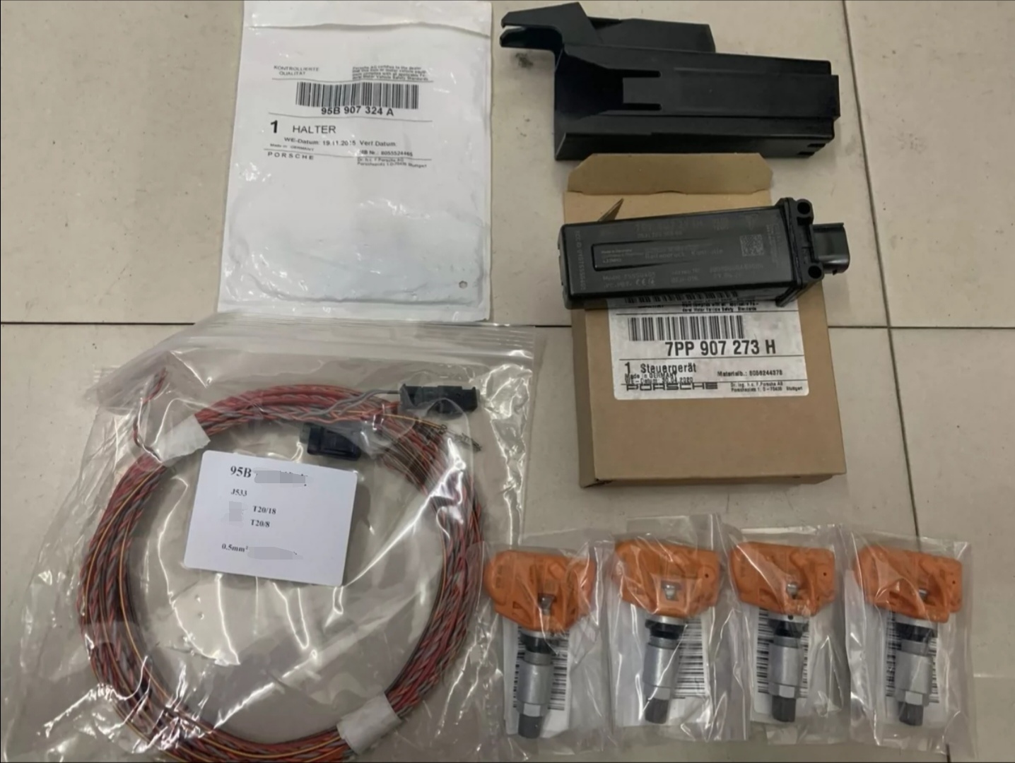 Porsche Cayenne Panamera Macan Lastik Basınç Sensörü izleme TPMS Seti ...